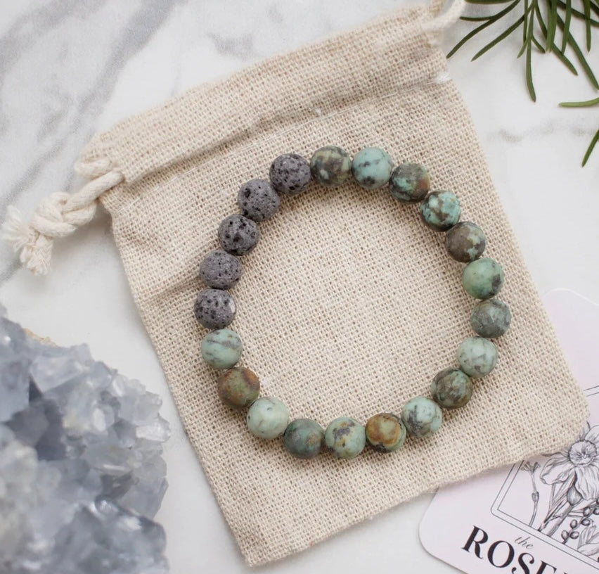 Essential Oil Diffuser Bracelet: African Turquoise – Nourish Natural Products